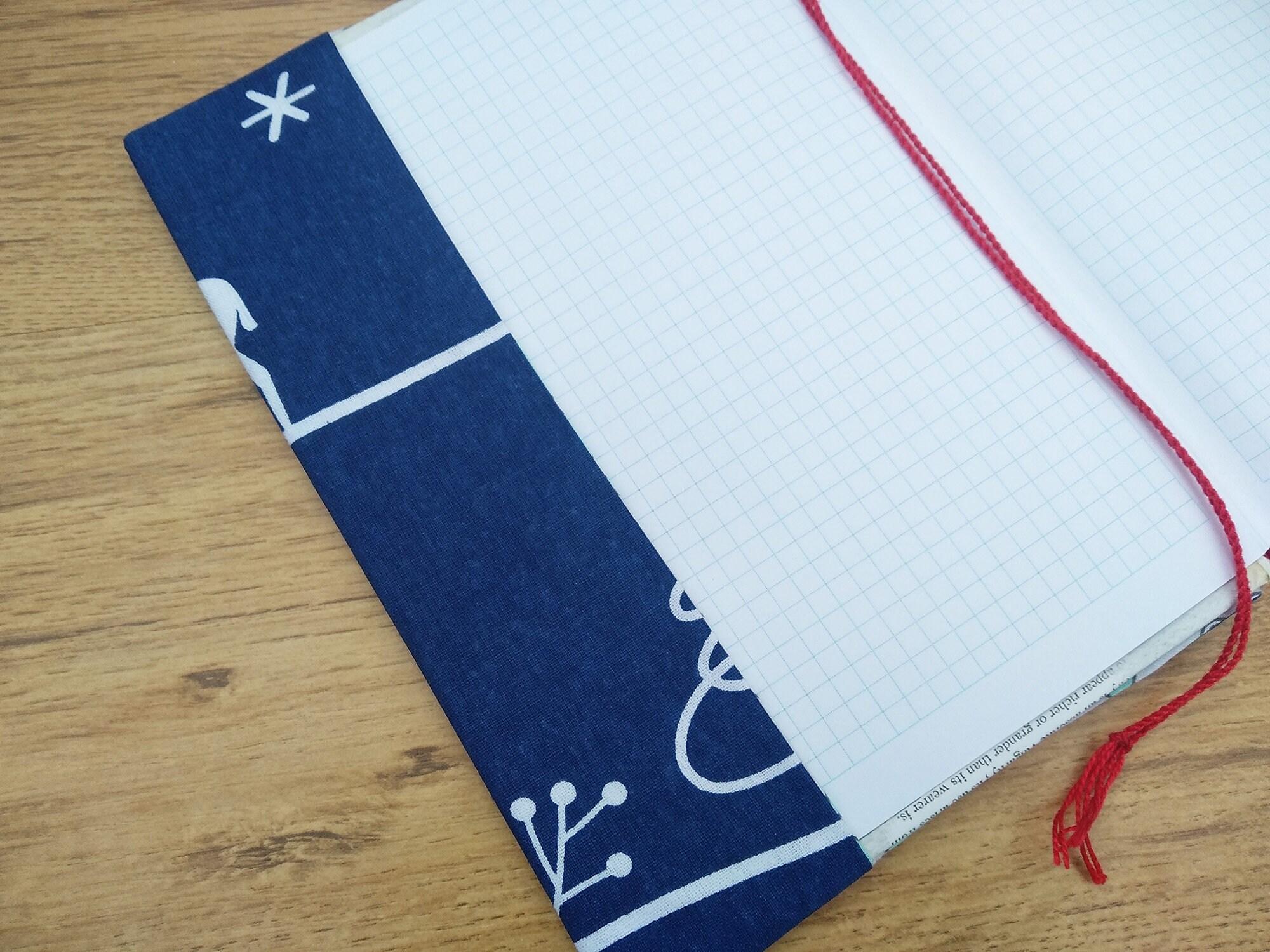 Christmas Notebook Fabric Double Sided Cover Hand - Etsy