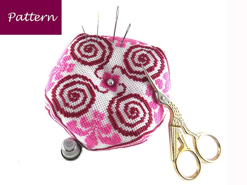 Biscornu Cross Stitch Pattern Pincushion DIY Xstitch - Etsy