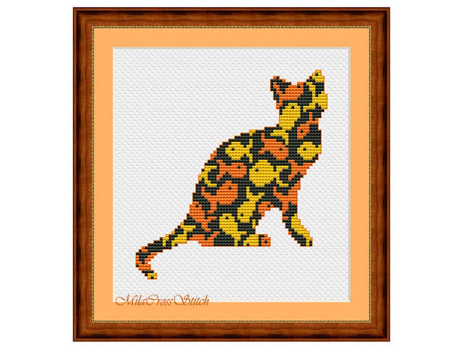 Cat Cross Stitch Pattern PDF Easy Modern Pattern Funny Cross - Etsy