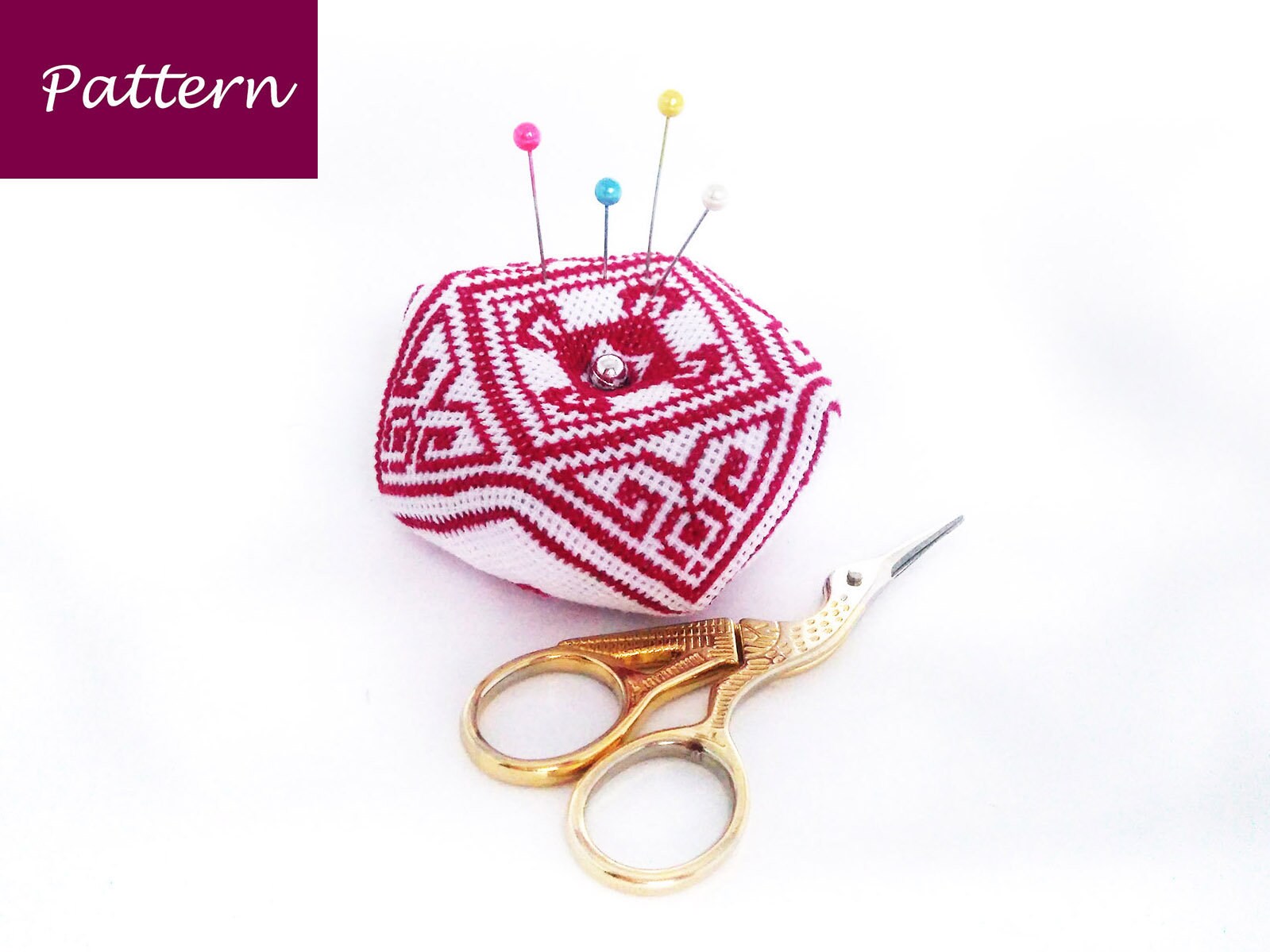 Pincushion Counted Cross Stitch Pattern DIY Biscornu One | Etsy