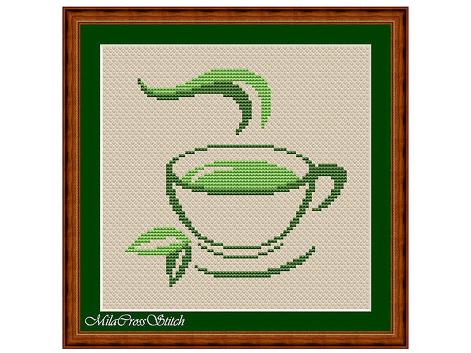 Tea Cross Stitch Pattern Modern Tea Mug Pattern Xstitch | Etsy