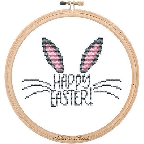 Happy Easter Cross Stitch - Etsy