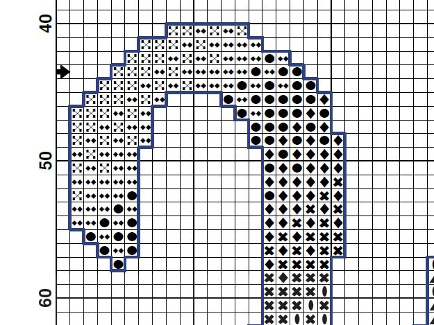 Rainbow Cat – Colorful Cross Stitch Pattern – Counted Xstitch Chart ...