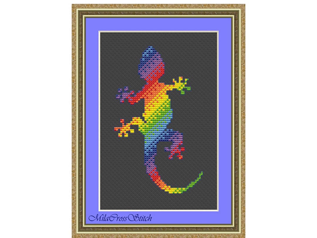 Lizard Cross Stitch Pattern PDF Counted Cross Stitch Chart Modern ...