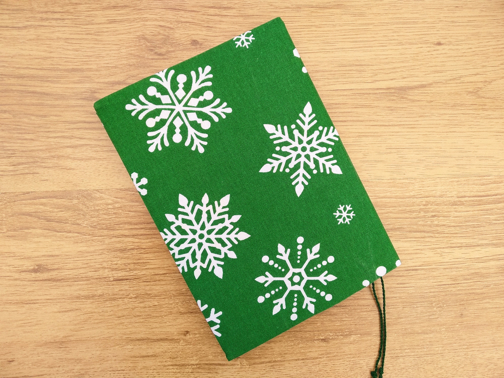 Xmas notebook double sided fabric cover hand embroidery | Etsy