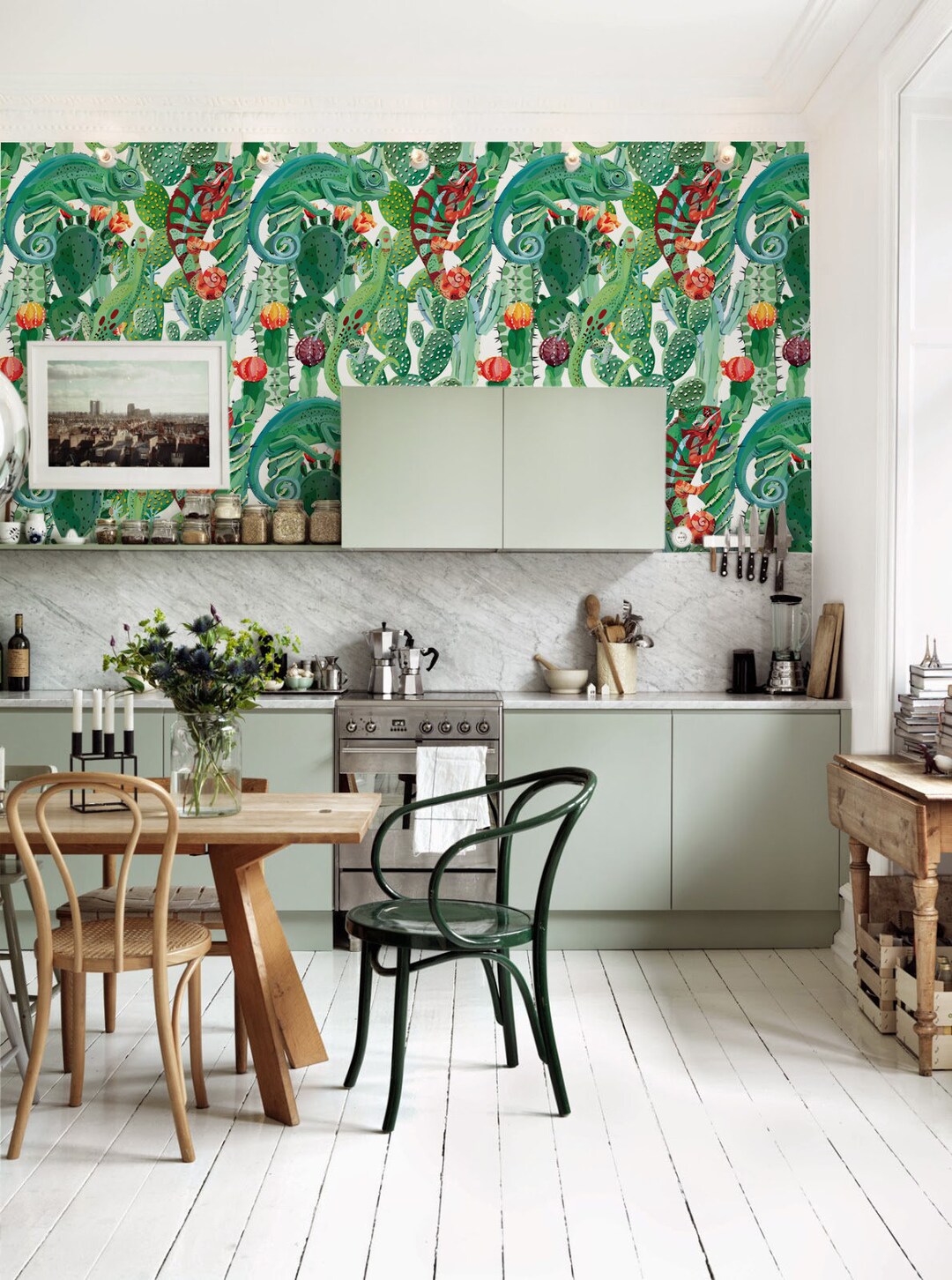 Exotic Chameleons Wall Covering Wall Decor Exotic Wall - Etsy