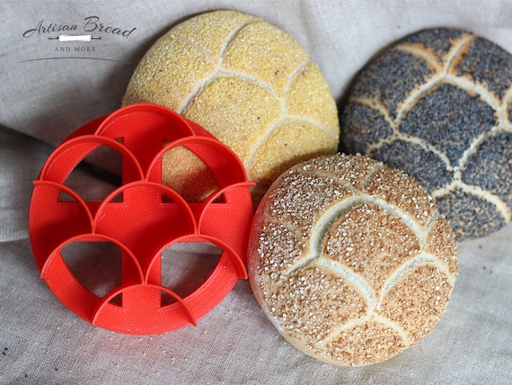 3.5 Large Concha Bread Stamp With Fish Scale Pattern / - Etsy