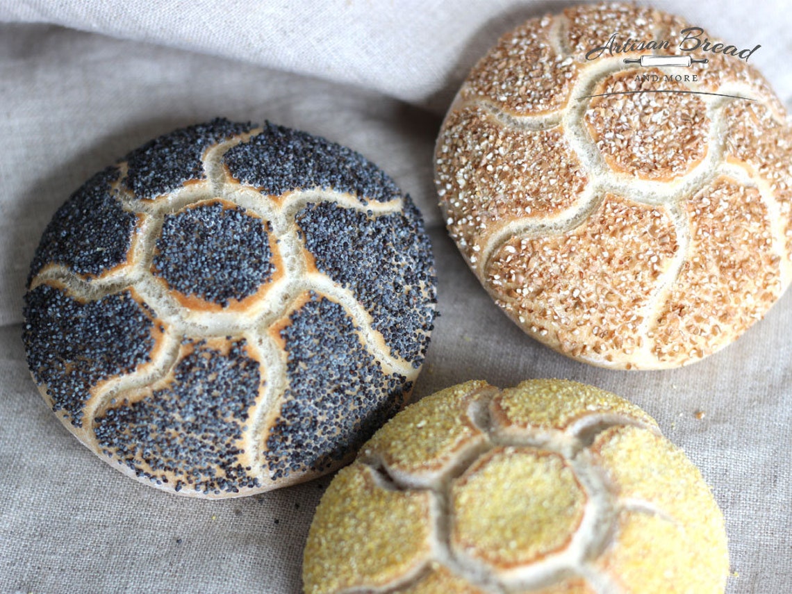 3.5 Large Bread Roll Stamp With Sun Pattern Bread Stamp / | Etsy