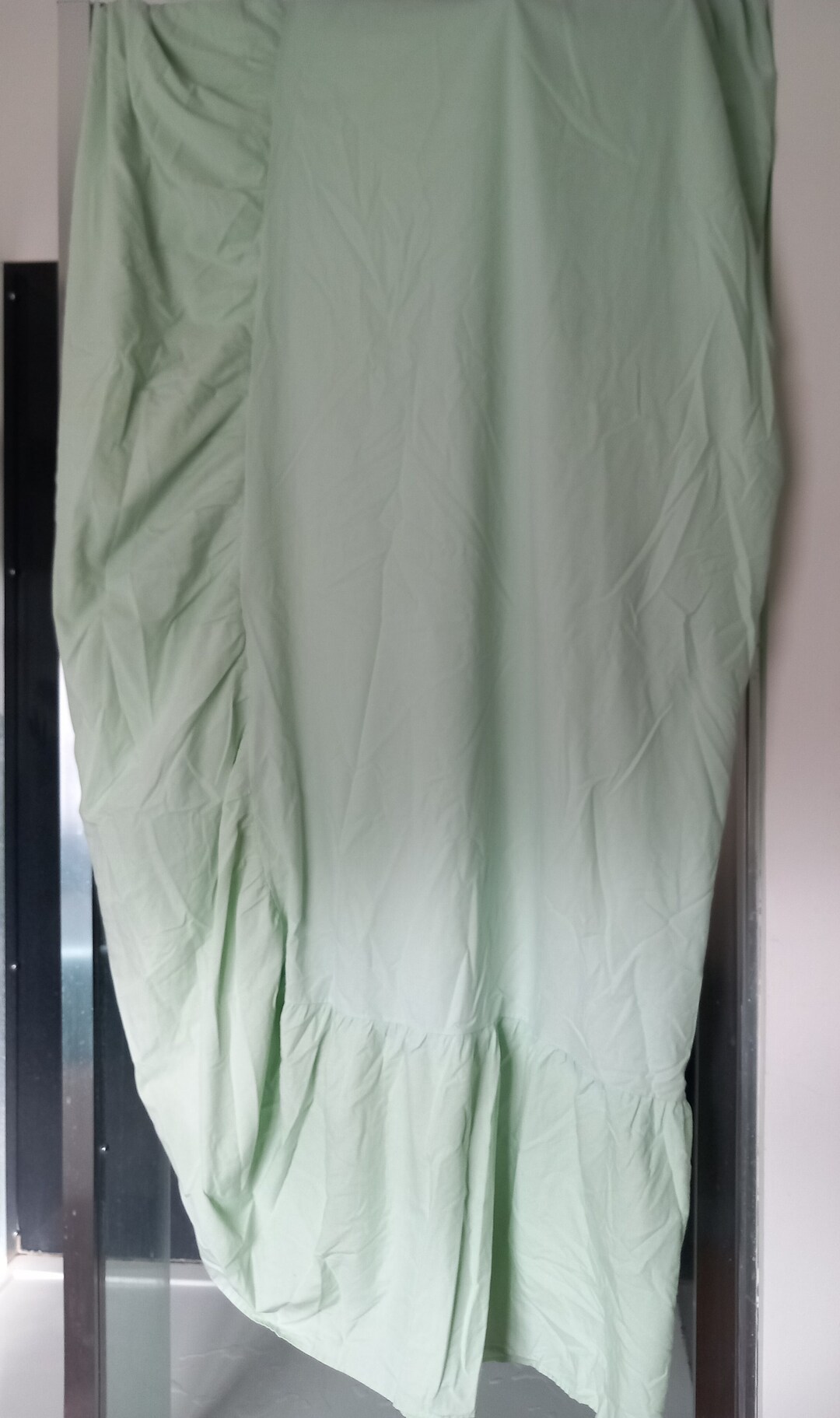 Vintage 1980s Double Bed Mint Pastel Green Valance Sheet Country ...