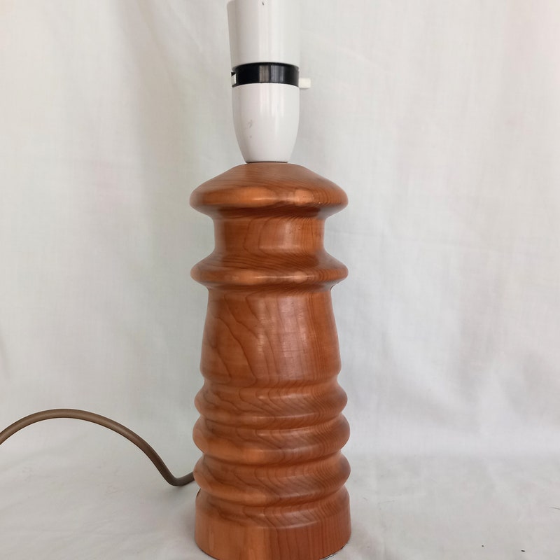 Vintage Wood Lamp - Etsy UK