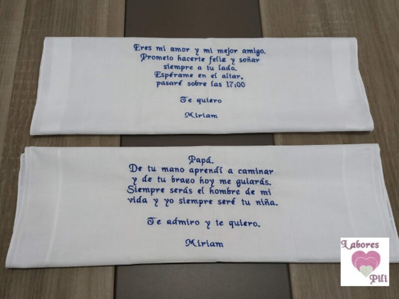 Pañuelo bordado, regalo boda, regalo padre, regalo suegro, pañuelo ...