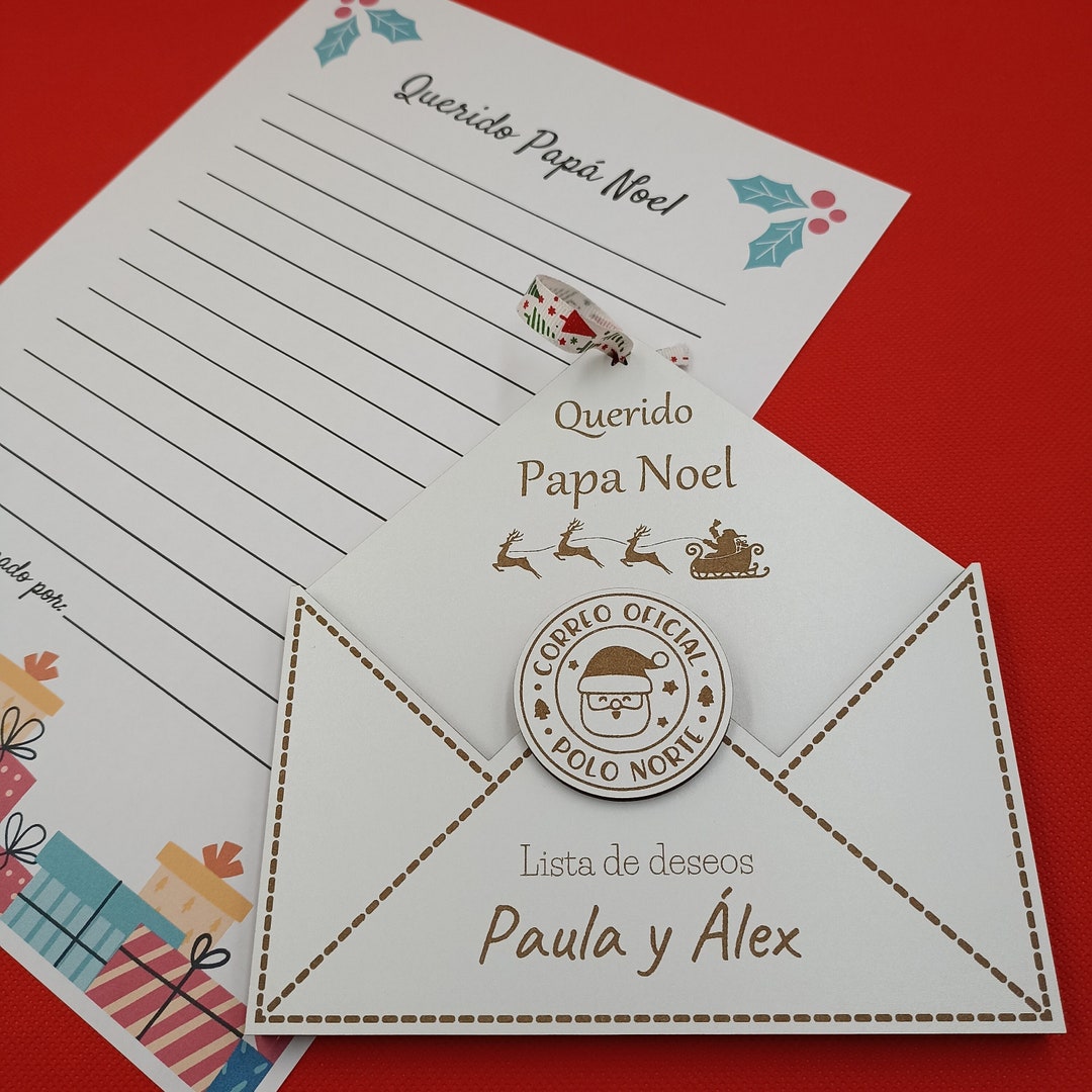 Santa Claus Envelope, Santa Claus Letter Envelope, Santa Claus Wooden ...