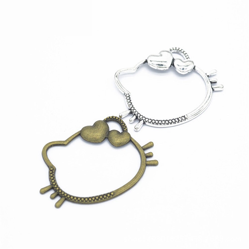 25pieces/lot cat face Charms Pendants Jewelry Making DIY | Etsy