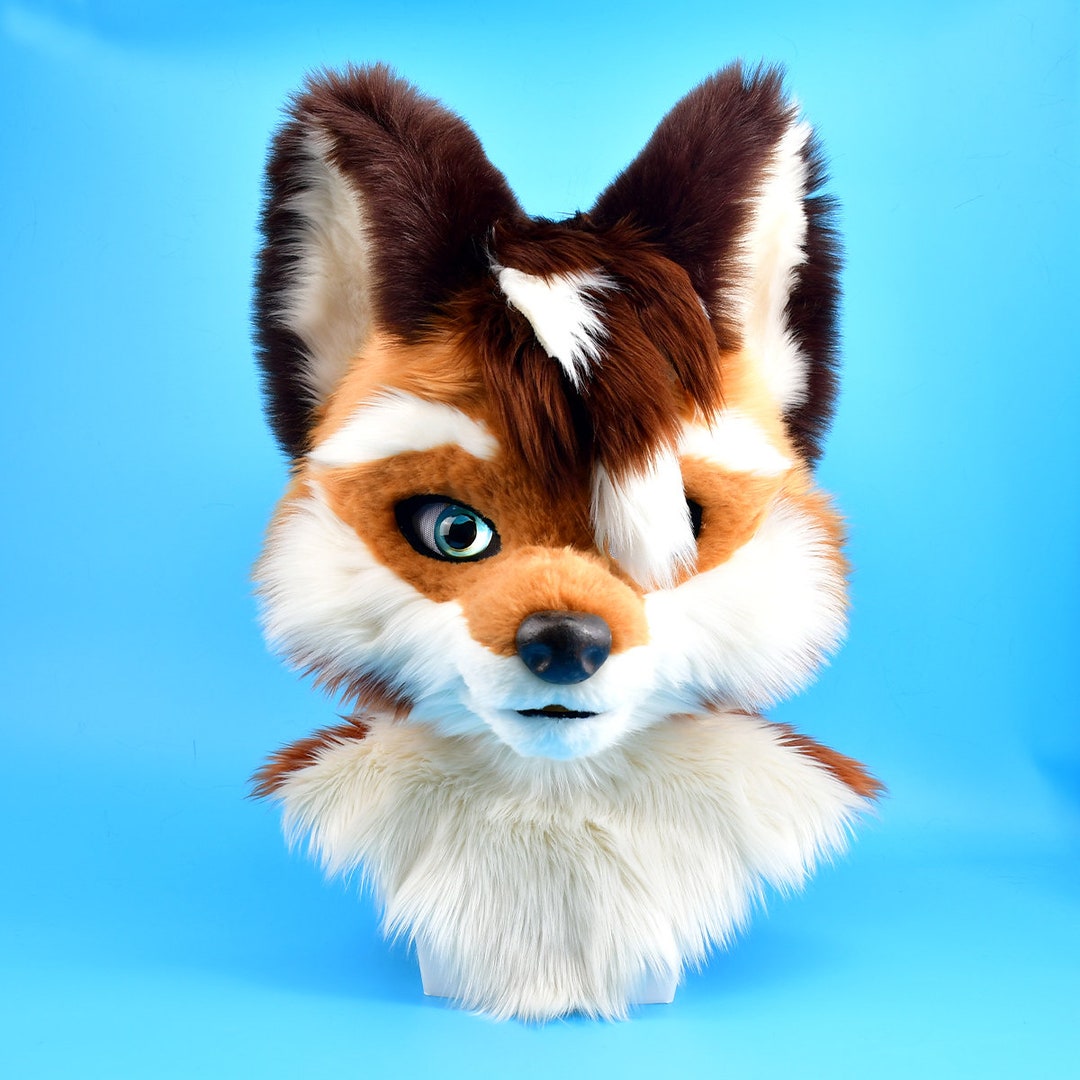 Handmade Fox Fursuit Head Paws Furry Cosplay Costume Handmade