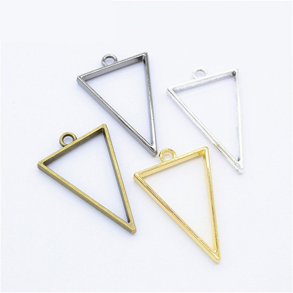 100pieces/lot Triangle Charm Alloy Jewelry Accessories - Etsy Norway