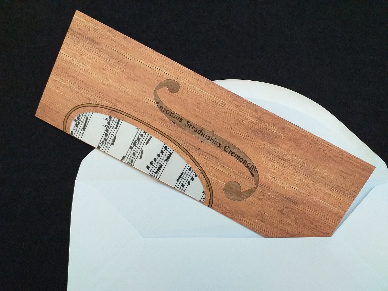 Violin Theme Card Stradivarius Label - Etsy