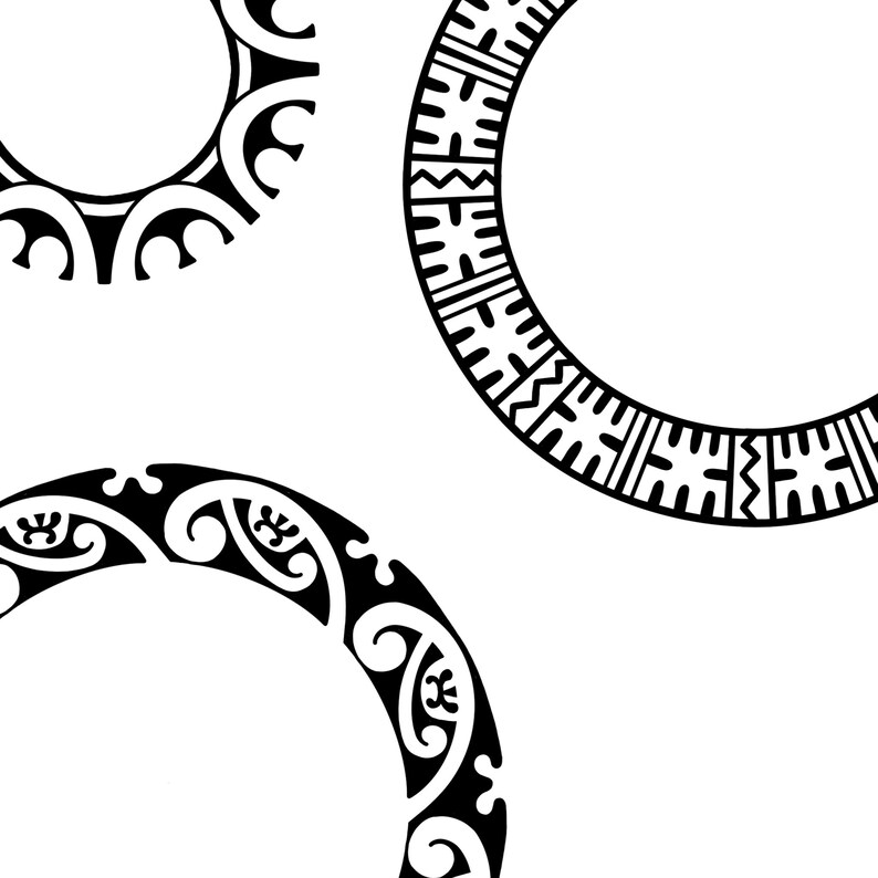 Polynesian Inspired Round Frame Stamps for Procreate - Etsy