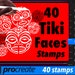 Procreate Brush Stamps 40 Polynesian Tiki Faces - Etsy