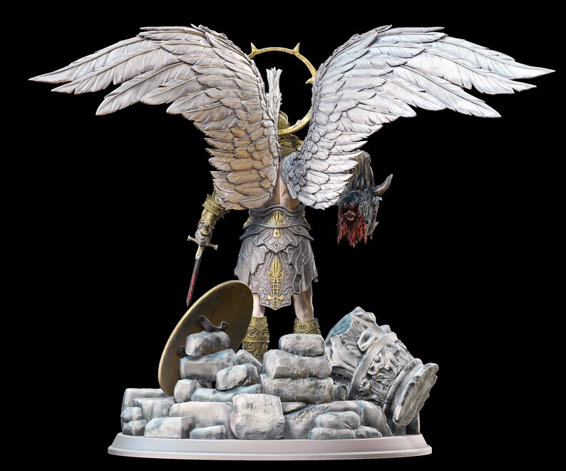 Archangel Michael 3D Model, Defender of Light (stl, Ztl, Zpr, Wrl) - Etsy