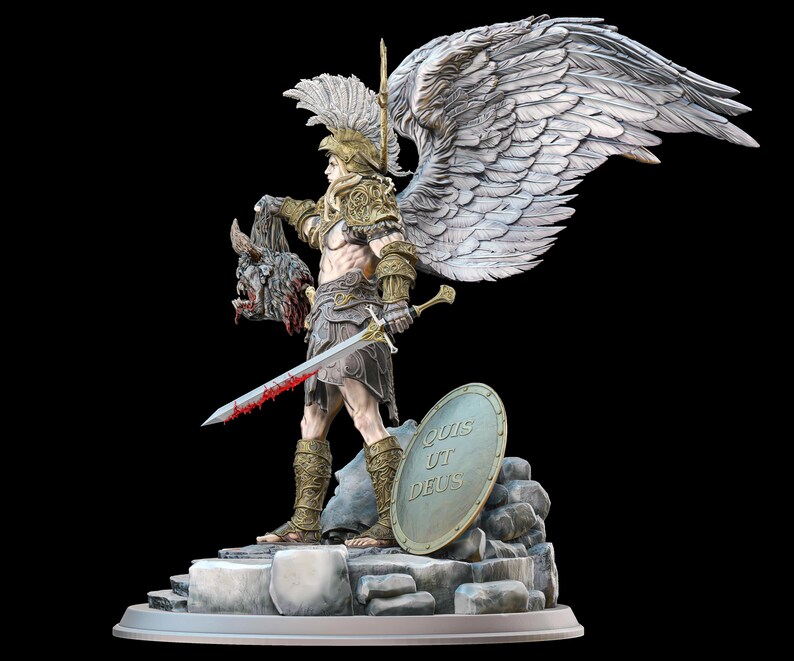 Archangel Michael 3D Model, Defender of Light (stl, Ztl, Zpr, Wrl) - Etsy