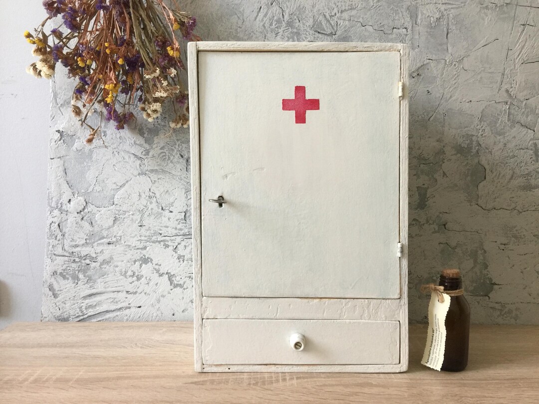 Vintage Medical Cabinet, Pharmacy Cabinet, Wooden Medical Box ...