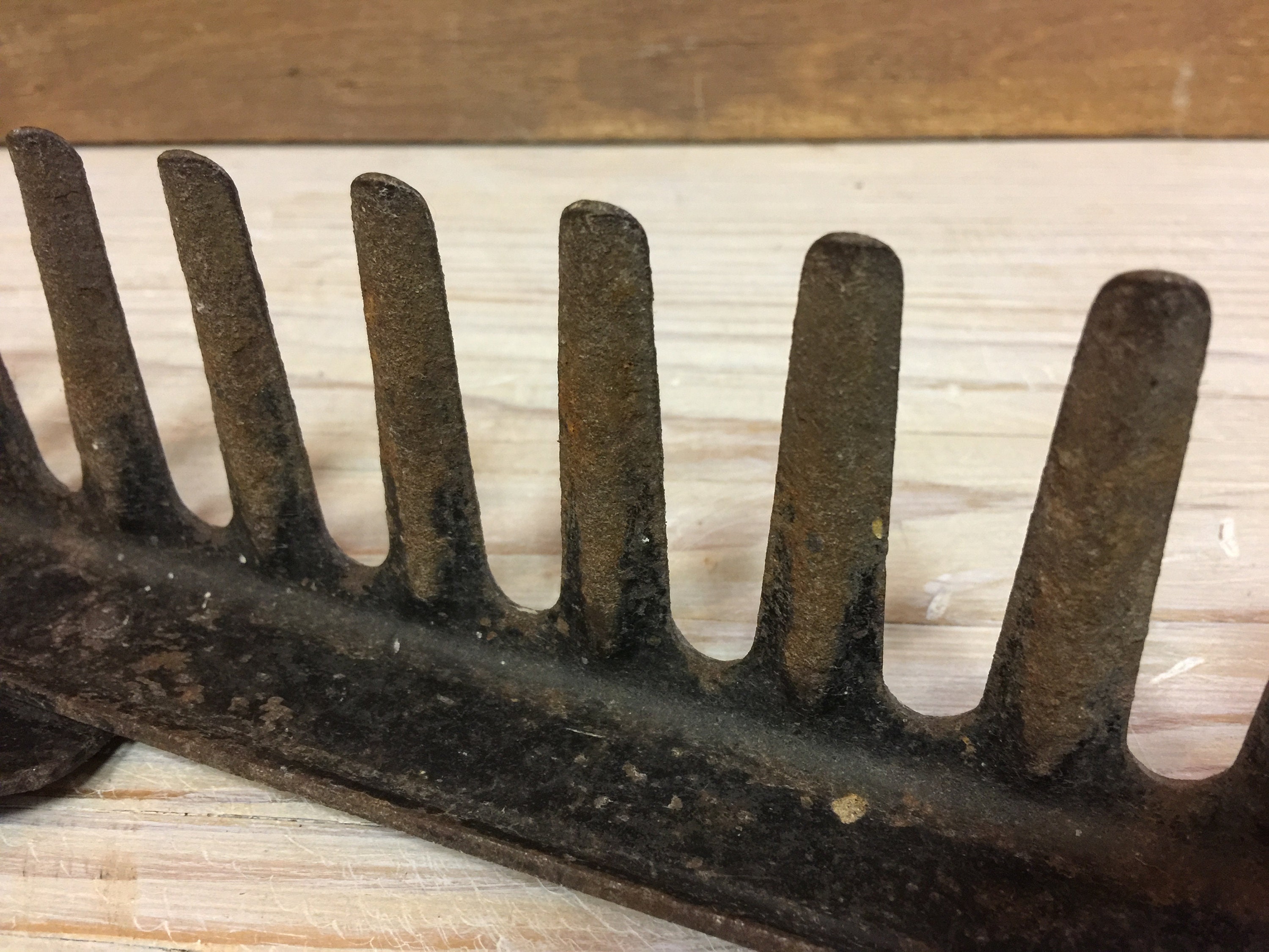 Primitive Farm Iron Rake Metal Rake Old Rake Garden Decor - Etsy