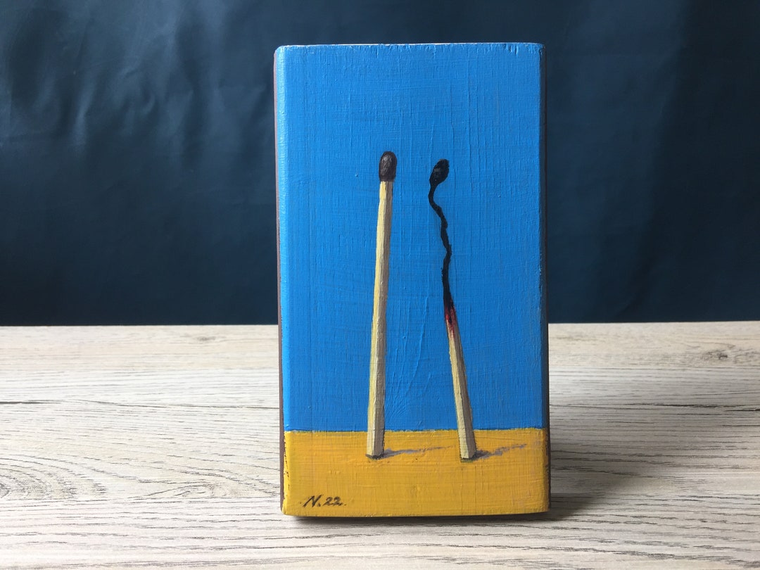 Matches in Painting,matchbox, Painting: Handmade Philosophical Art on ...