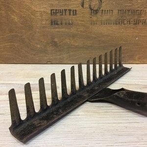 Primitive Farm Iron Rake Metal Rake Old Rake Garden Decor - Etsy
