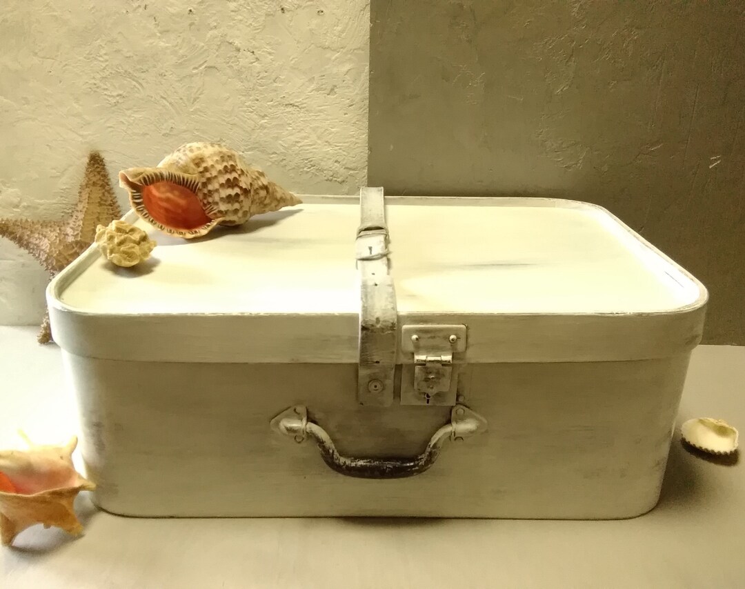 Vintage Wooden Large Storage Box, Traveler's Vintage Suitcase, Vintage ...