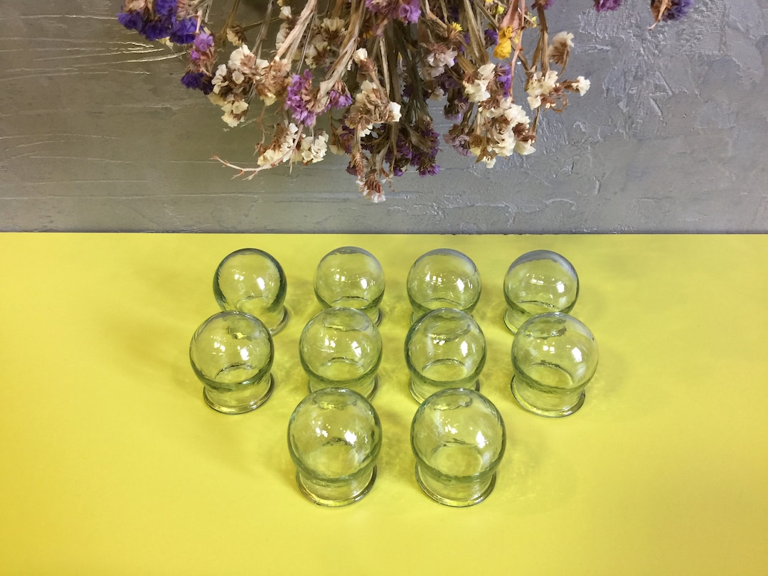 Medical Fire Cupping Jars, Glass Massage Cups, Pharmacy Glass Vintage ...