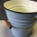 Enameled Bucket, White Bucket, Large Bucket, Rustic Decor, Vintage ...