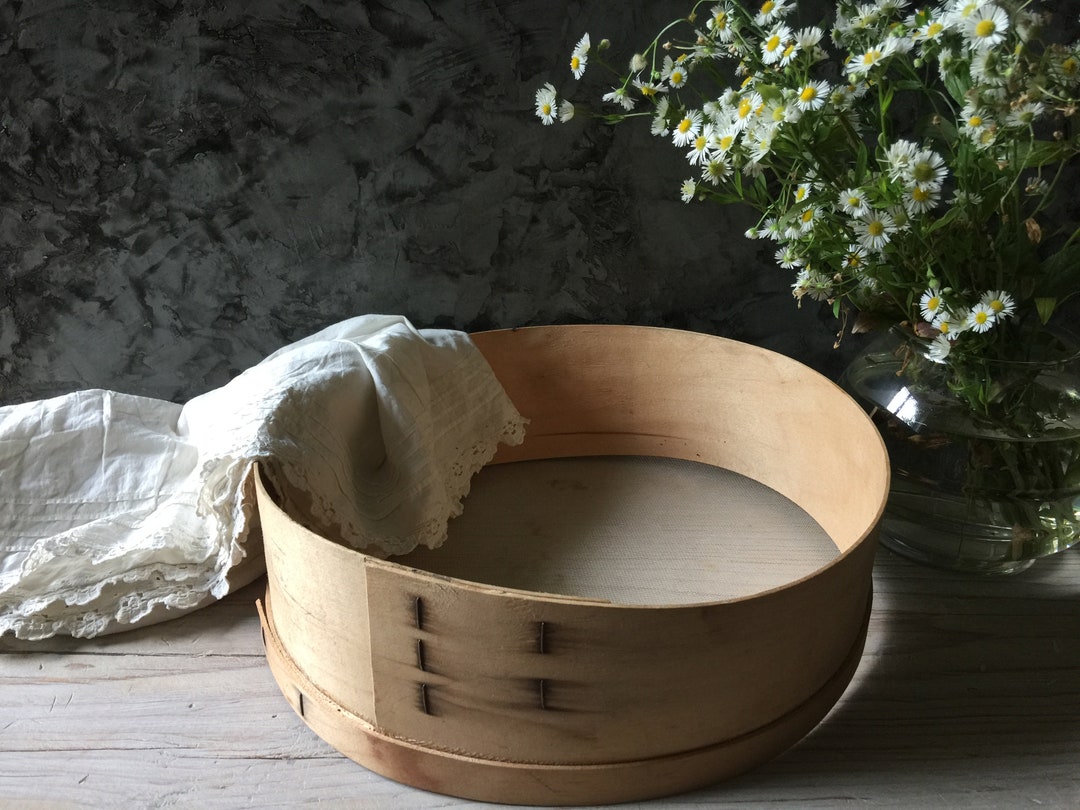 Vintage Wooden Sieve, Vintage Sieve, Rustic Inventory Decor, Old Sieve ...