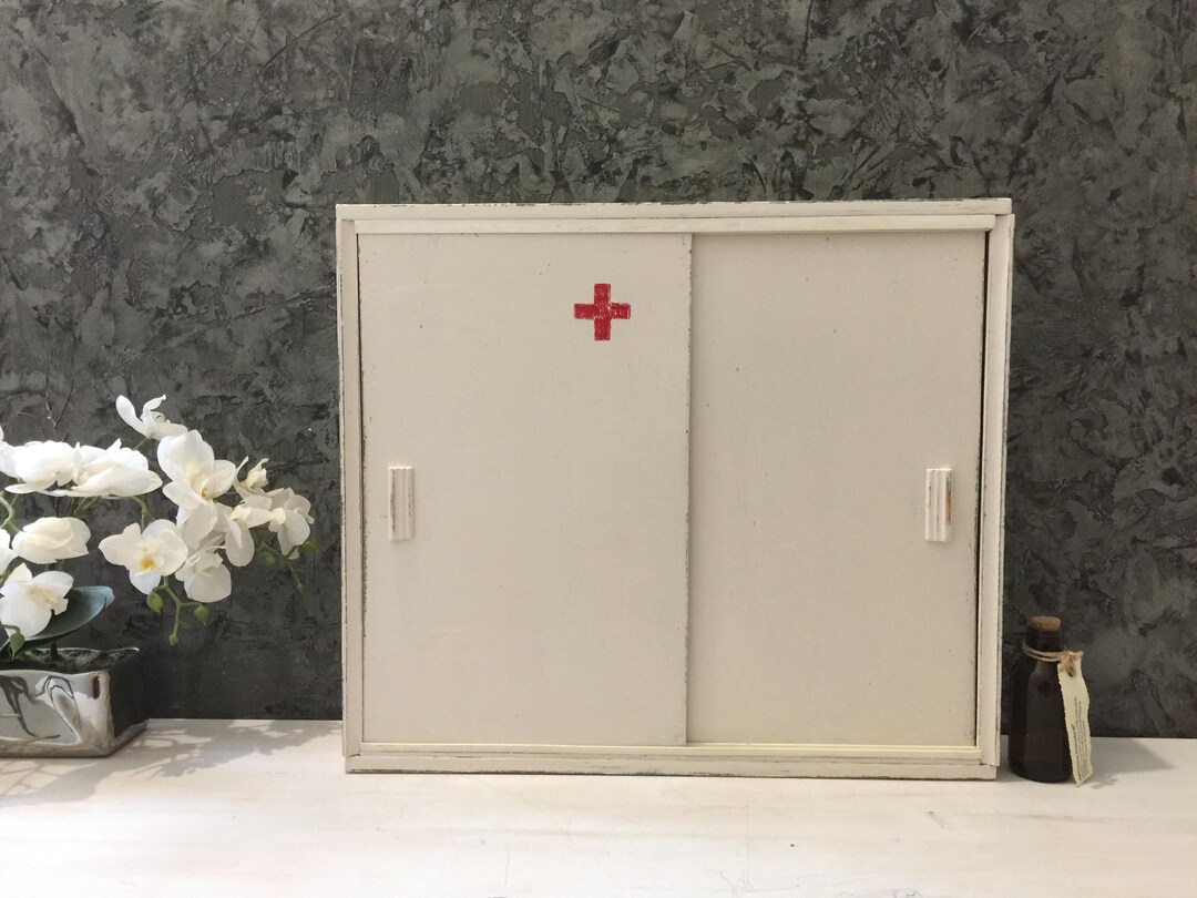 Vintage Medical Cabinet, Pharmacy Cabinet, Wooden Medical Box ...