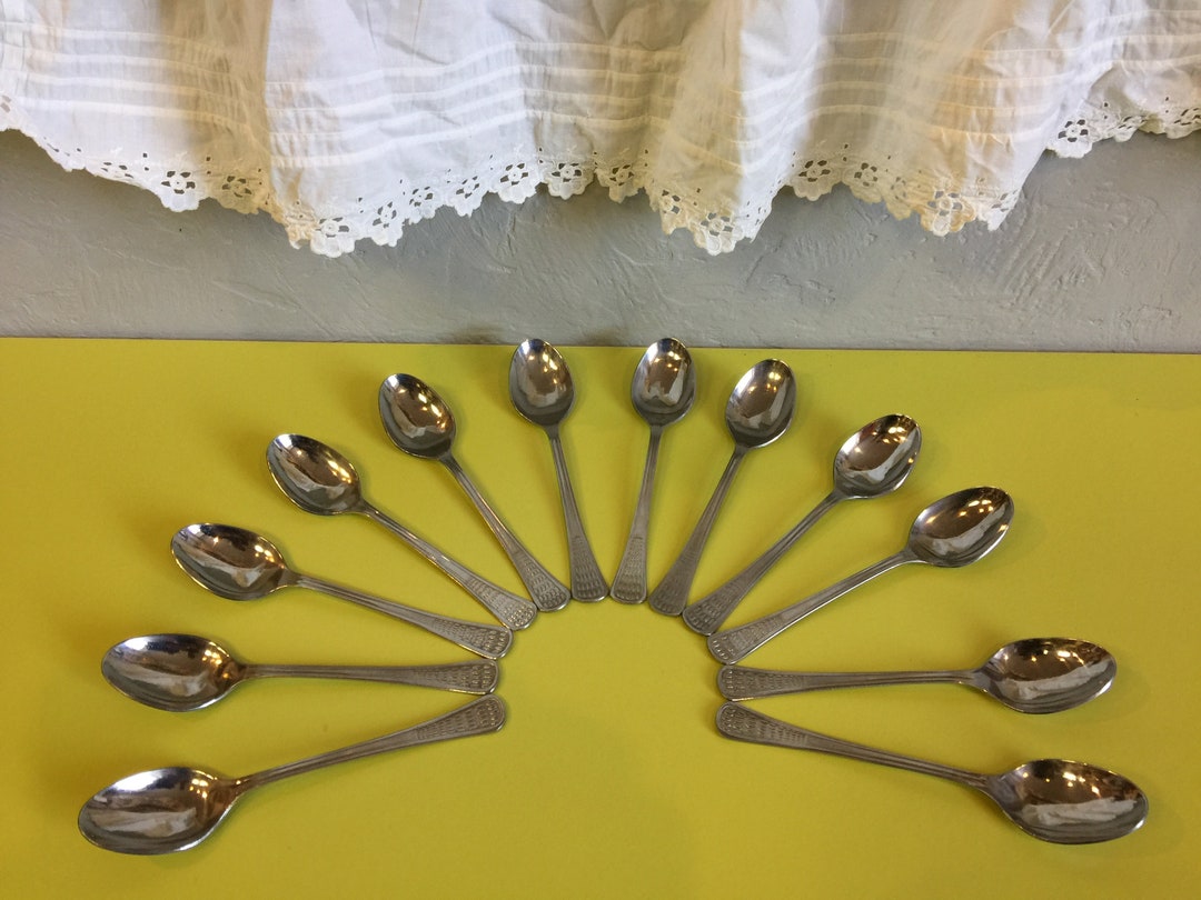 Lot of 12 Teaspoons, Set of Vintage Spoons 12 Pieces, New Spoons ...