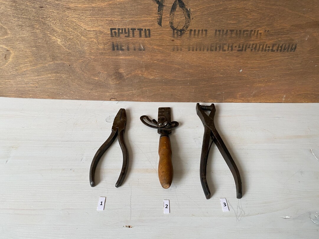 Set of Tools, Chisel, Pliers, Hole Punch, Vintage Plumbing Tools. - Etsy