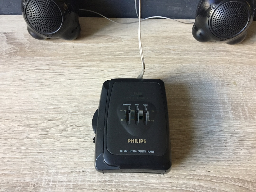 Vintage Cassette Player,philips Cassette Player Stereo AQ 6443 - Etsy UK