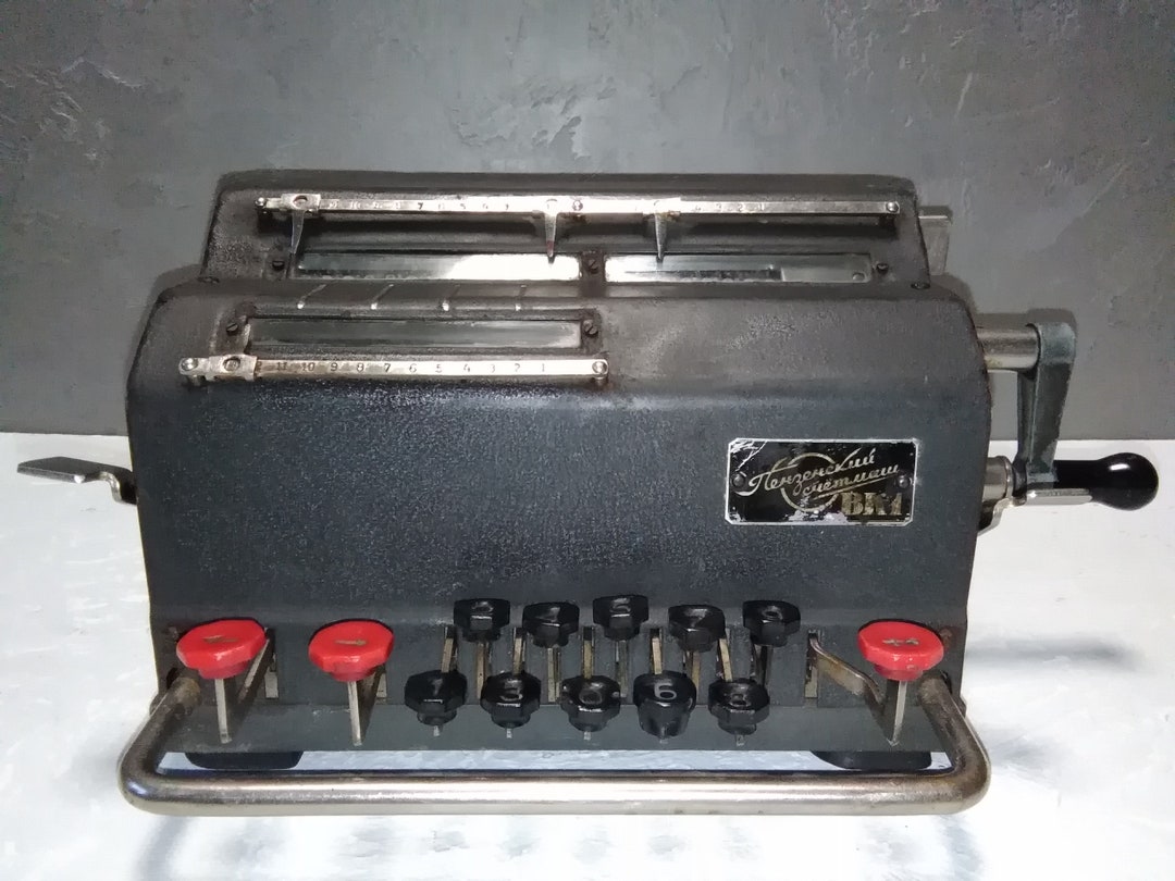 Adding Machine,vintage Original Hand Calculator,Вk1,mechanical ...