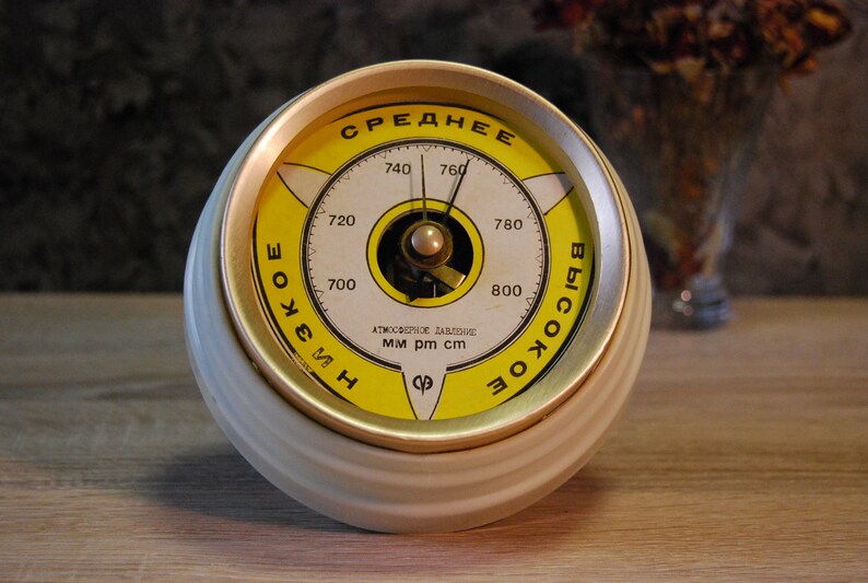 Barometer Vintage Hygrometer Retro Plastic Desktop Thermometer - Etsy