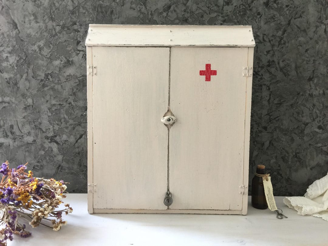 Vintage Medical Cabinet, Pharmacy Cabinet, Wooden Medical Box ...