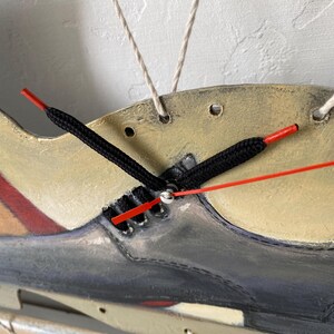 Unique Wooden Wall Clock With Red & Black Shoes: Handmade Art Clock - Etsy