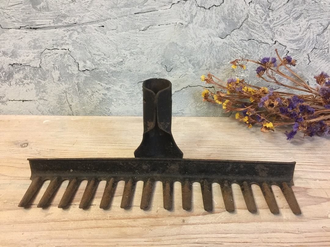 Primitive Farm Iron Rake, Metal Rake, Old Rake, Garden Decor - Etsy
