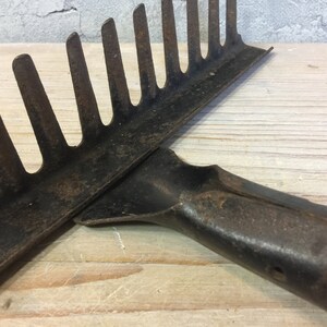 Primitive Farm Iron Rake, Metal Rake, Old Rake, Garden Decor - Etsy