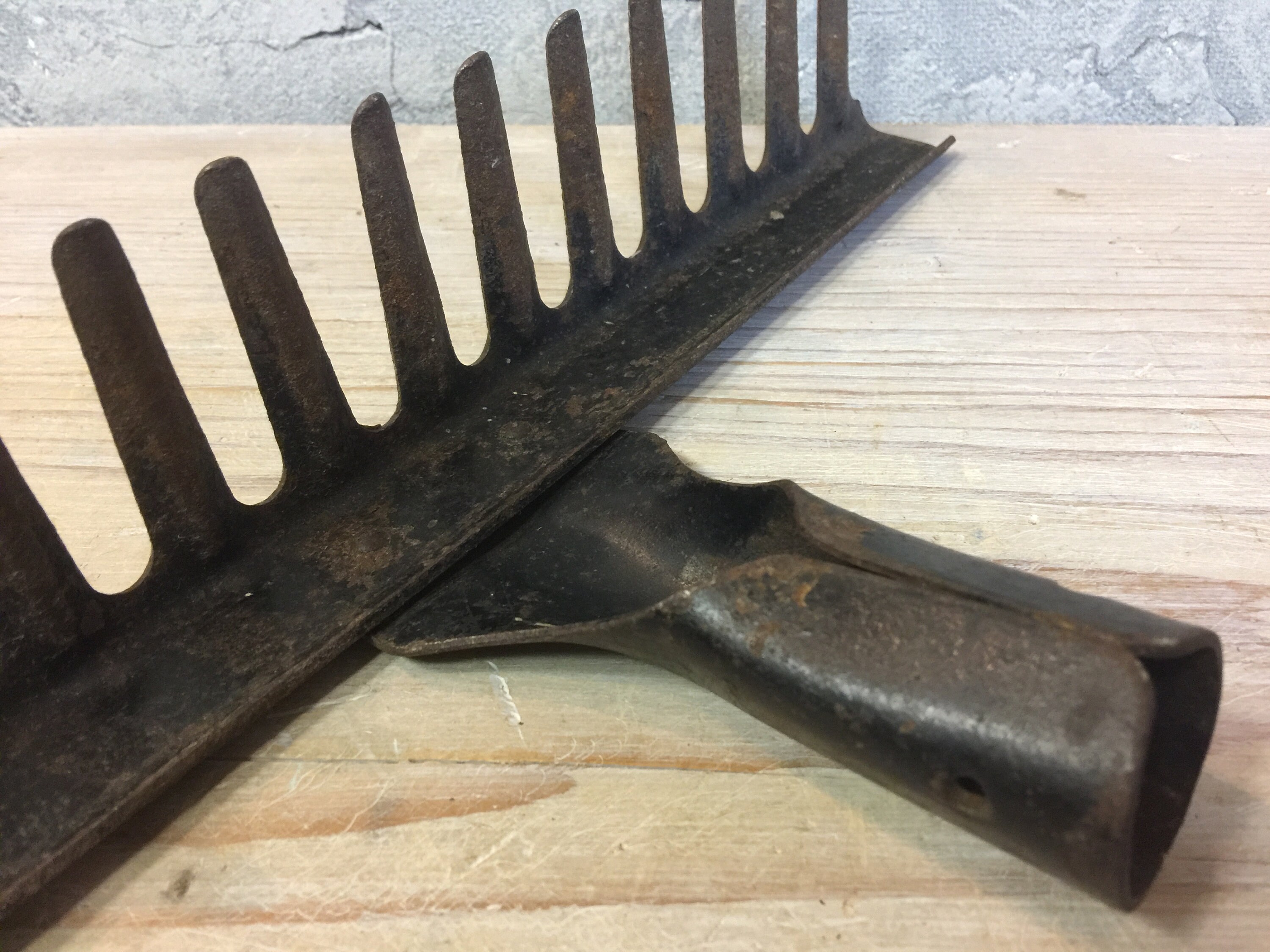 Primitive Farm Iron Rake Metal Rake Old Rake Garden Decor - Etsy