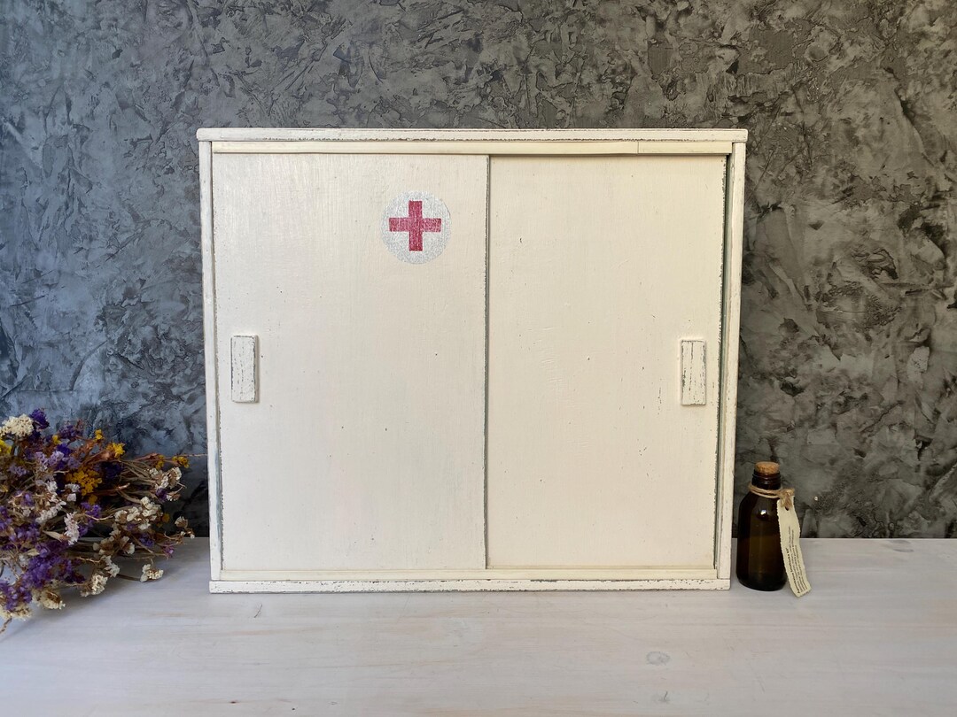 Vintage Medical Cabinet, Pharmacy Cabinet, Wooden Medical Box ...