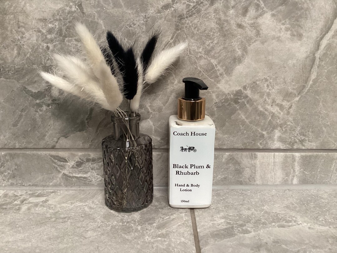 Black Plum and Rhubarb Luxury Hand and Body Lotion. Vegan Friendly ...