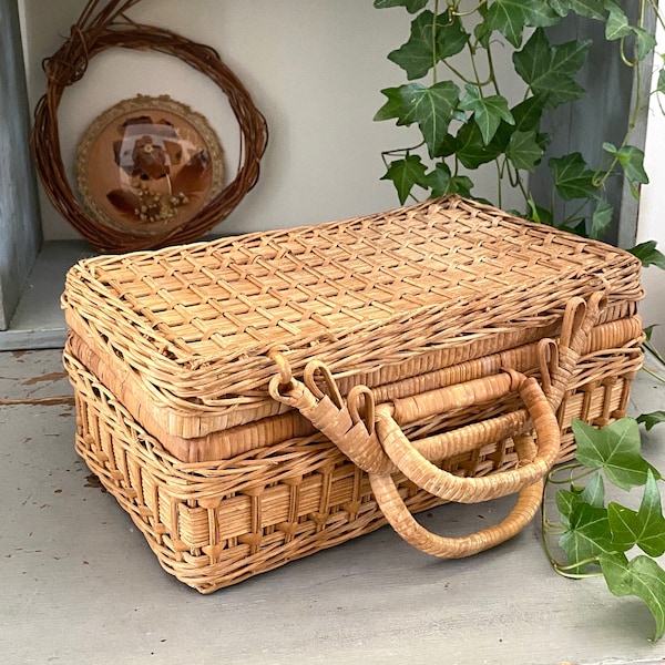 Rattan Suitcase - Etsy