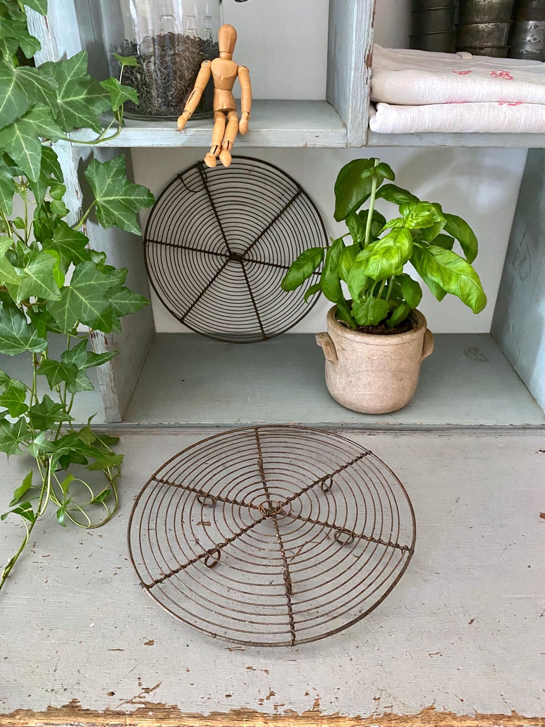 Antique Pie Rack, Wire Pie Rack, Cooling Rack, Vintage Baking, Country ...