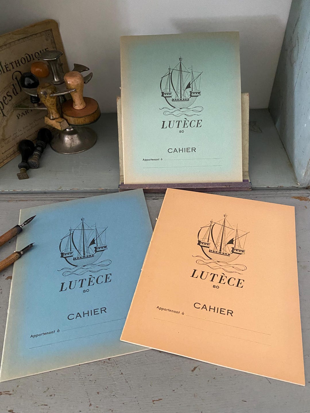 3 Lutèce School Notebooks, Vintage School Notebook, School Supplies ...