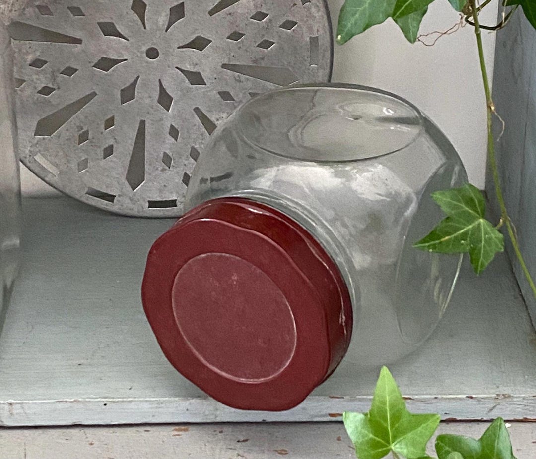 Antique SISA Candy Jar, Vintage Jar, Kitchen, Country Chic - Etsy