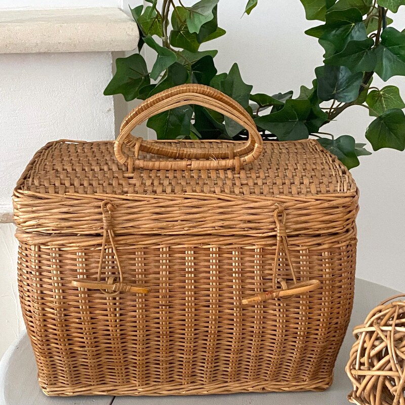 Rattan Suitcase - Etsy